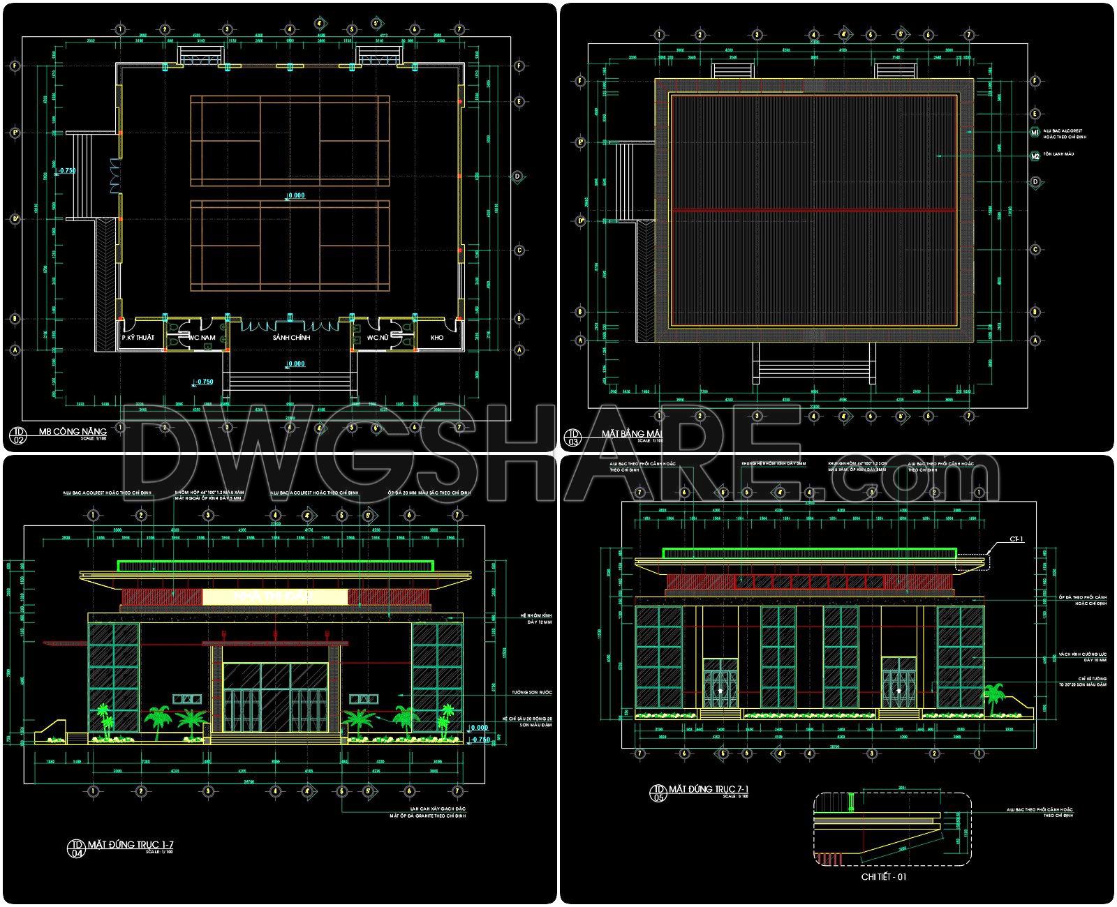 59. Download Architectural Design Drawings Of The Sports Hall With ...