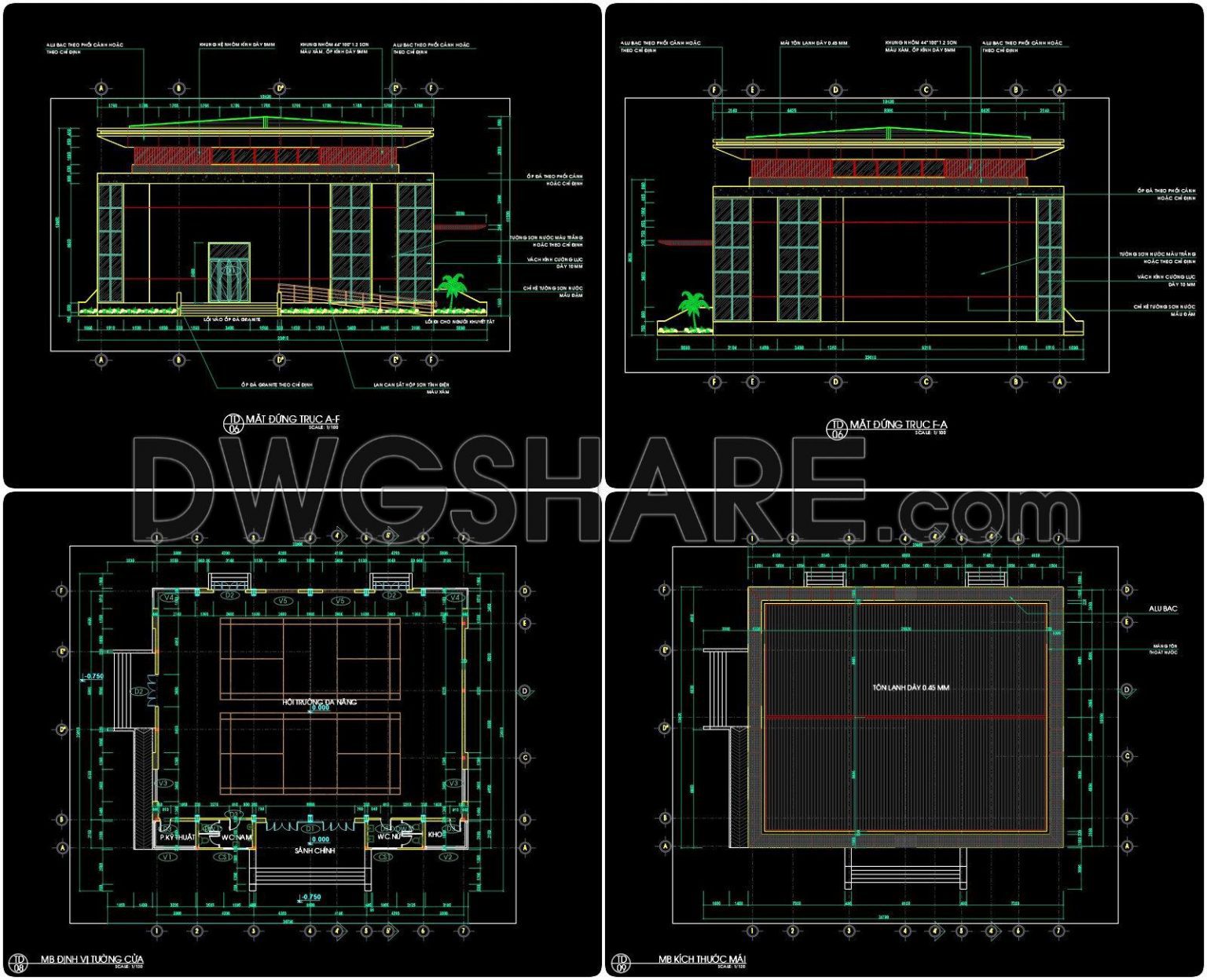 59. Download architectural design drawings of the sports hall with ...