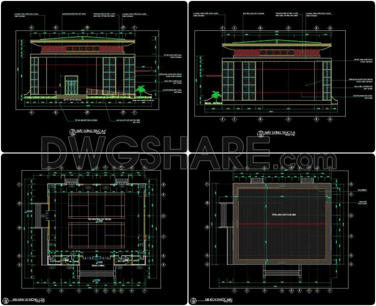 59. Download architectural design drawings of the sports hall with ...