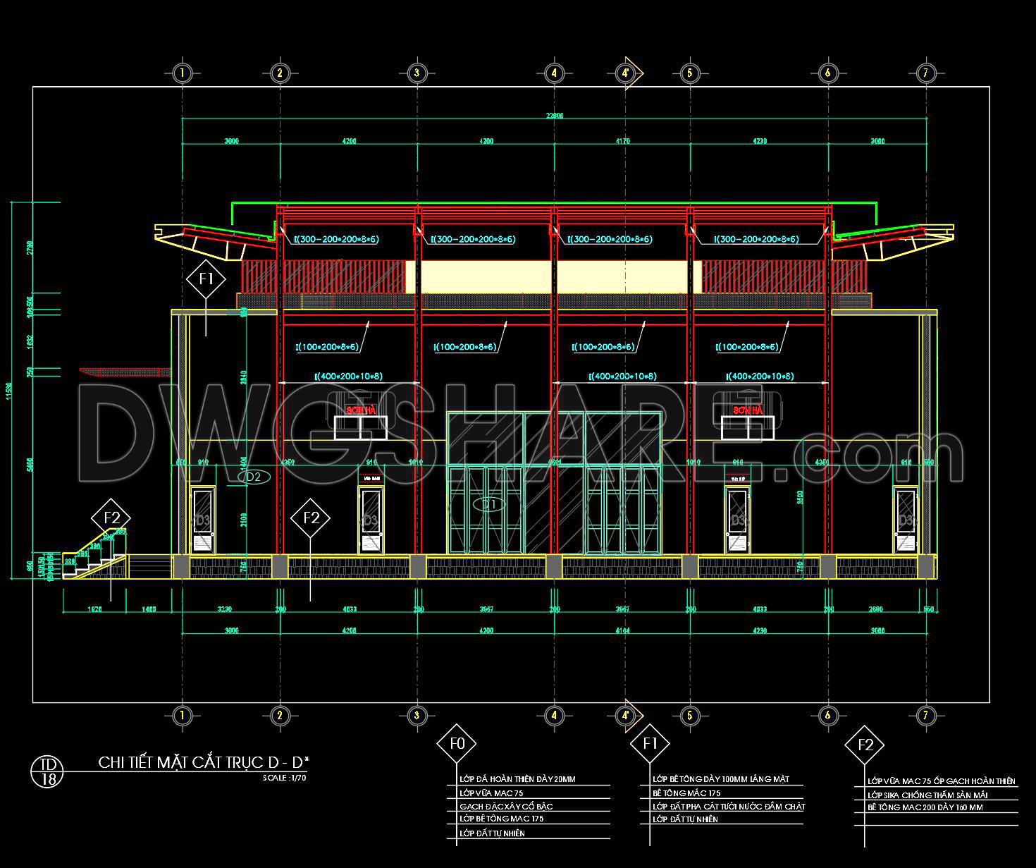 59. Download architectural design drawings of the sports hall with ...