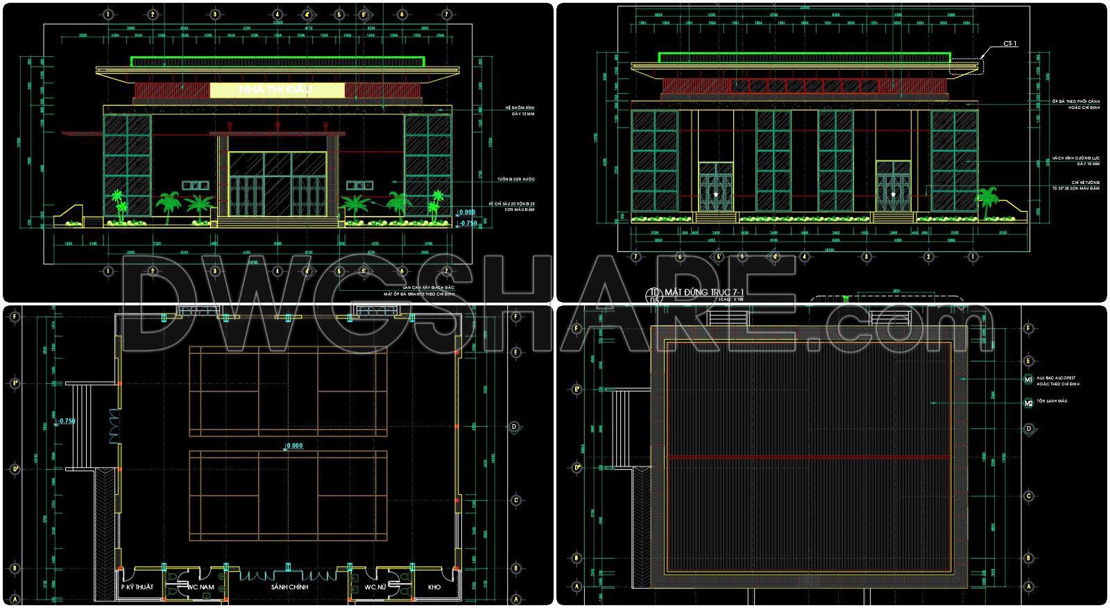 59. Download Architectural Design Drawings Of The Sports Hall With ...