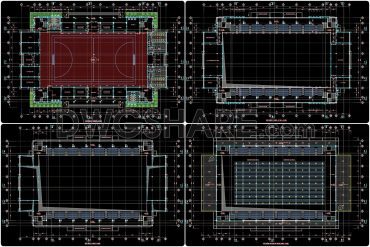60. Free download the design drawings of a multi-purpose sports hall ...