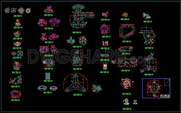 89. Free Mechanical CAD Block Library - Geometric and Machine Part ...