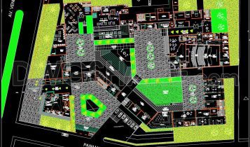 Free Drawing in Autocad: Cultural Center CAD Blocks for format DWG