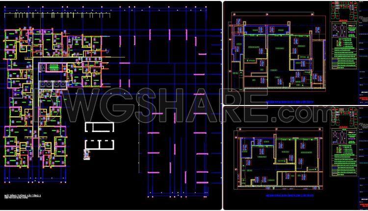 118. Multi-Storey Apartment Building CAD Floor Plans - Free Download (3 ...