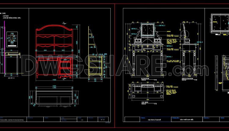 151. Download Dressing Table Cad Shop Drawing Collection (2) - Free Cad ...