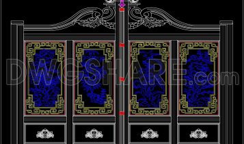 AutoCAD drawings for gate and fence designs for download