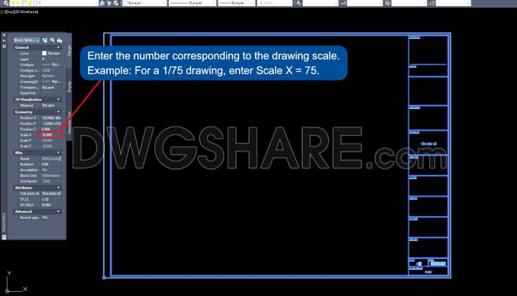 41. Free Download Drawing Title Block with Automatic Metric Scale ...