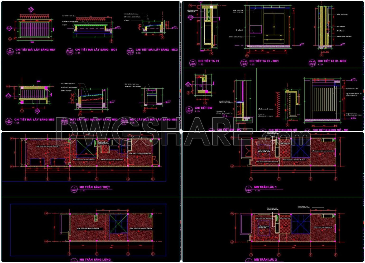 478. Free Download 3-Storey Townhouse CAD Design Drawings with Floor ...