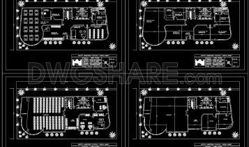 Free Drawing in Autocad: Cultural Center CAD Blocks for format DWG