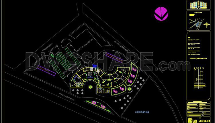 50. Download The Cad Drawings Of The 7-story Office Complex Building (1 ...