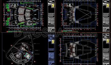 Free Drawing in Autocad: Cultural Center CAD Blocks for format DWG