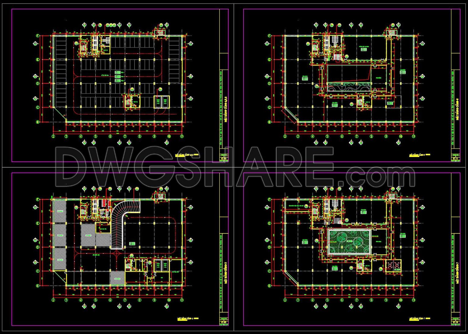 54. Free Download CAD Design of Multi-Level Car Parking with Ramp ...