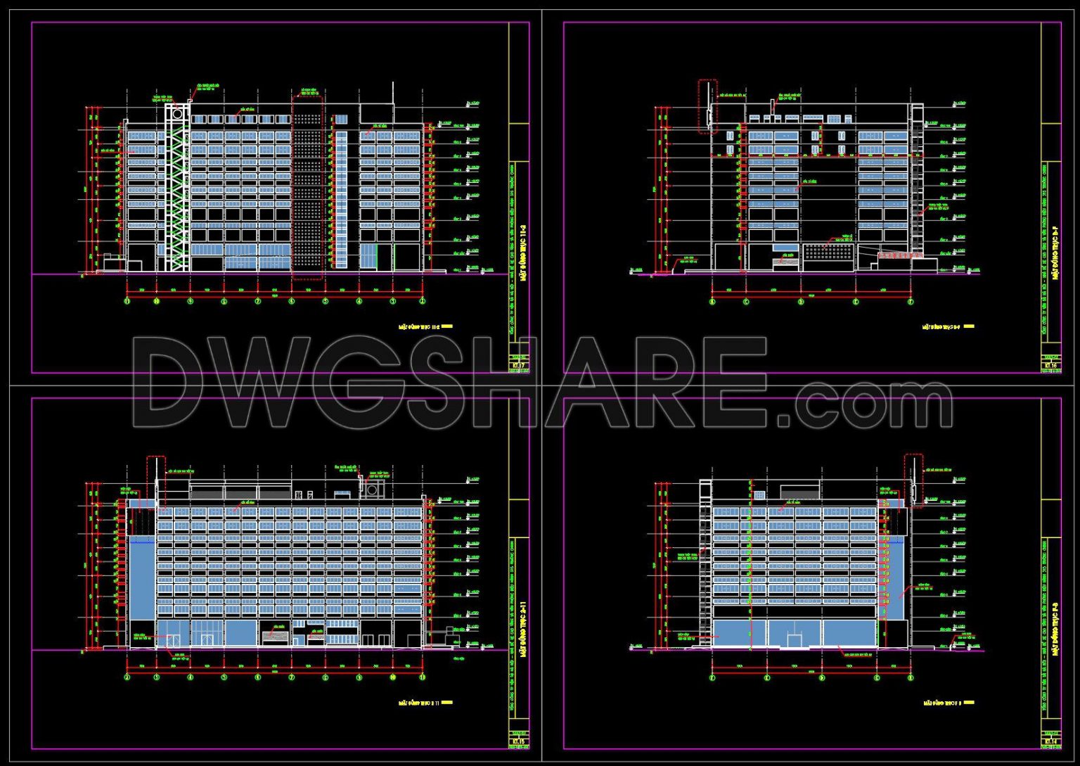 54. Free Download CAD Design of Multi-Level Car Parking with Ramp ...