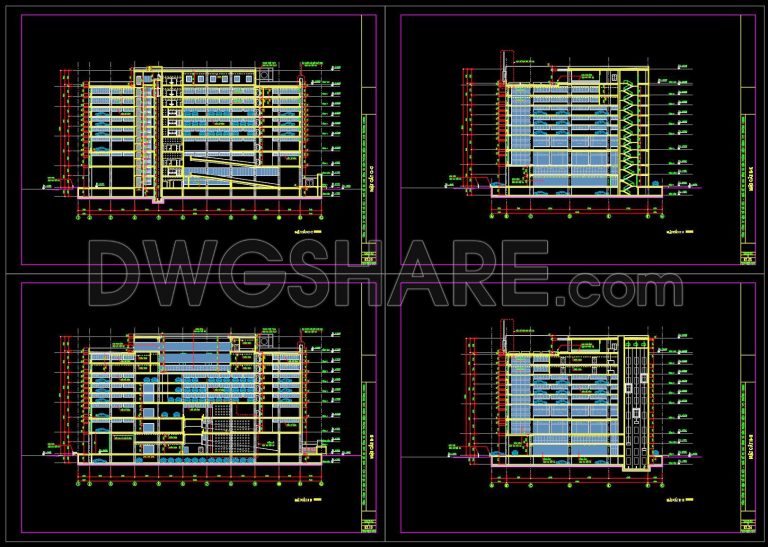 54. Free Download CAD Design of Multi-Level Car Parking with Ramp ...