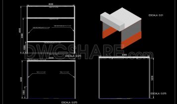 819. Free CAD Drawing of Plastic Entrance Door – Elevation, Sections ...