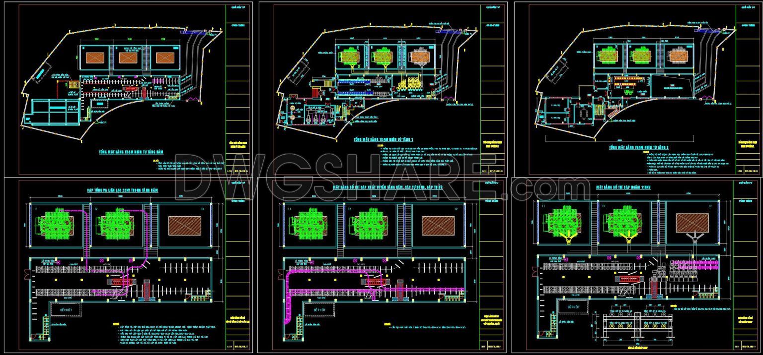 70. Free Download 110kV Underground Substation Layout CAD Drawing
