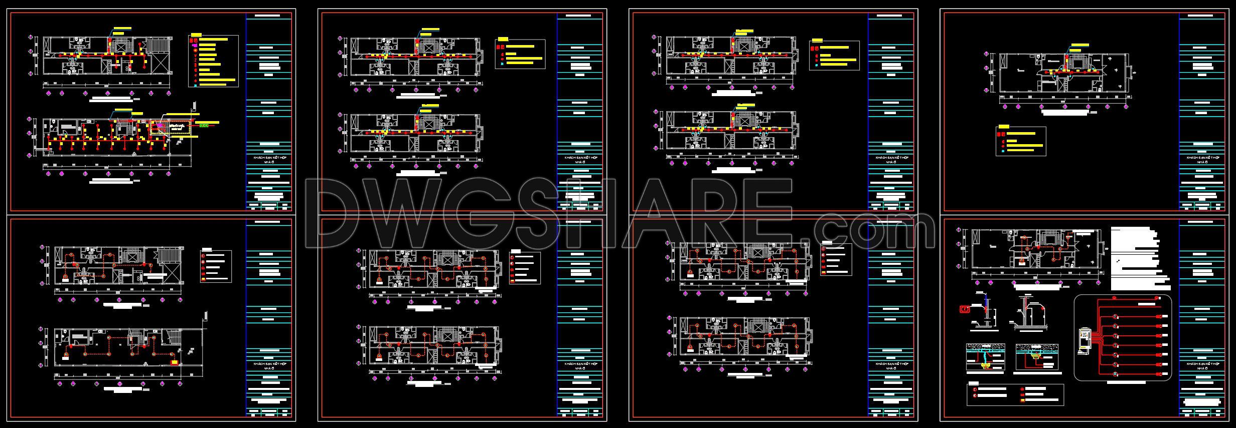 846. Free CAD Drawings Download for a 5-Storey Mixed-Use Hotel and ...