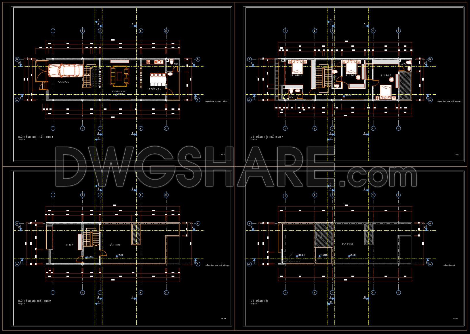 847. Free Download Architectural Floor Layout Plans for a 3-Storey ...