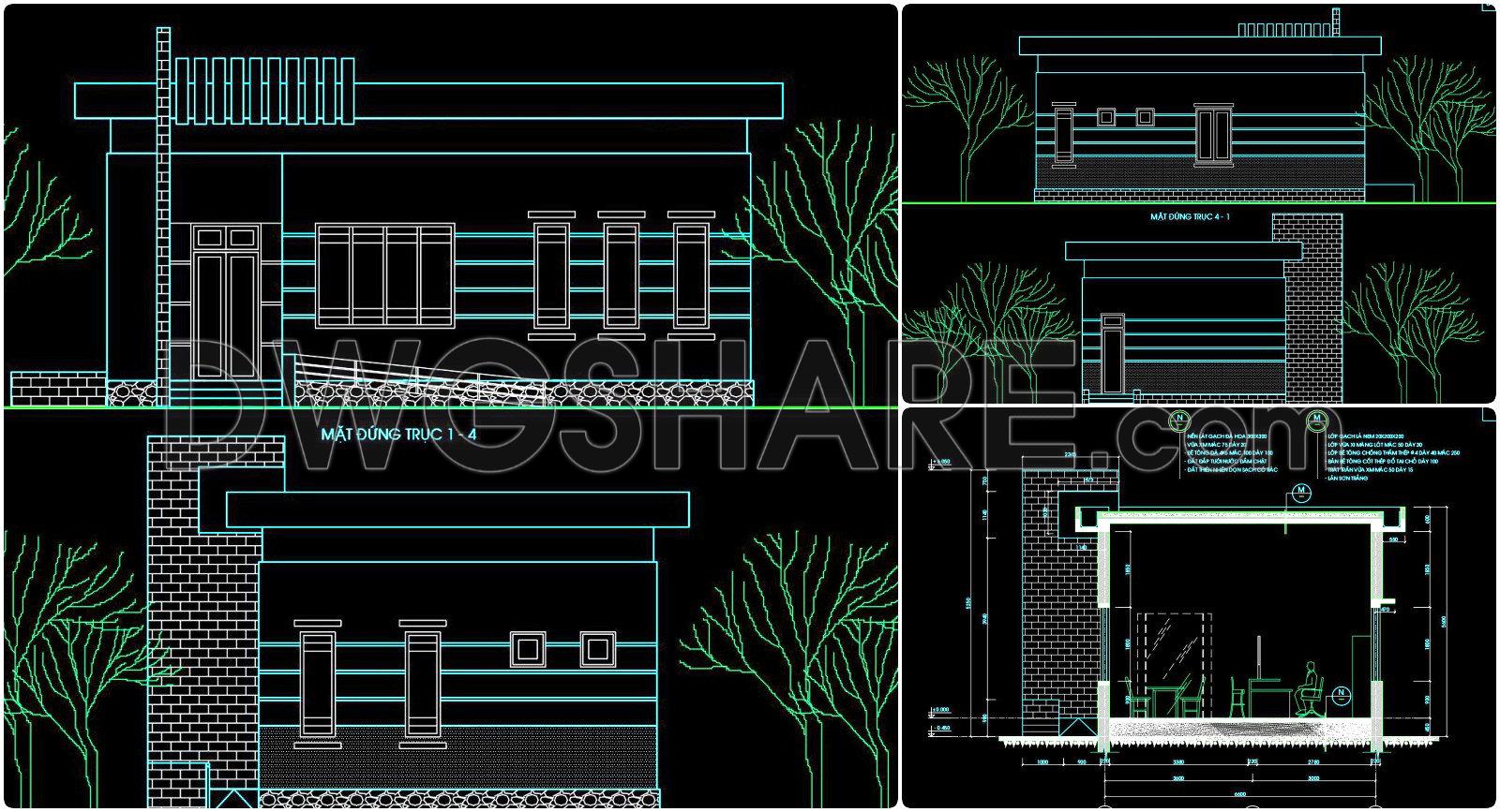 06. CAD drawings for the design of a commune central post office with a ...