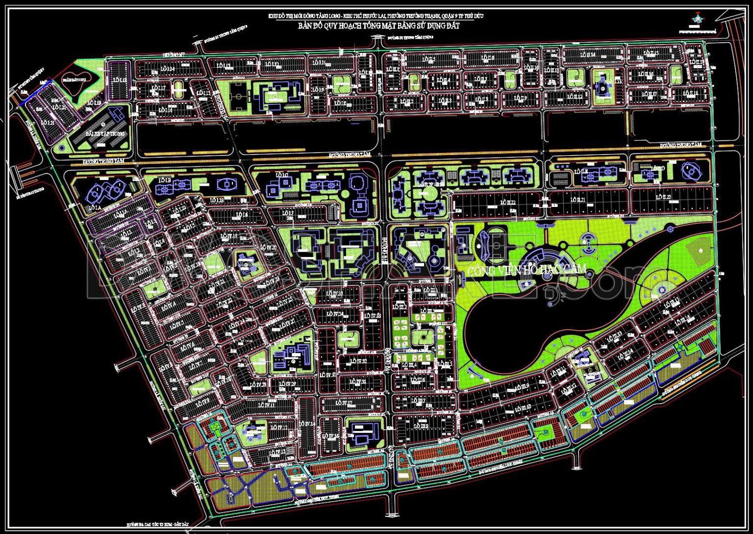 184. Download CAD Master Plan of Urban Land Use Planning with Park and ...