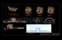 659. Free Download CAD Drawing – Architectural and Curved Roof ...