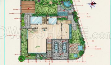 195. Free Download Villa Courtyard Construction Drawings – Detached ...