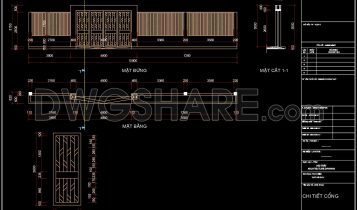 AutoCAD drawings for gate and fence designs for download