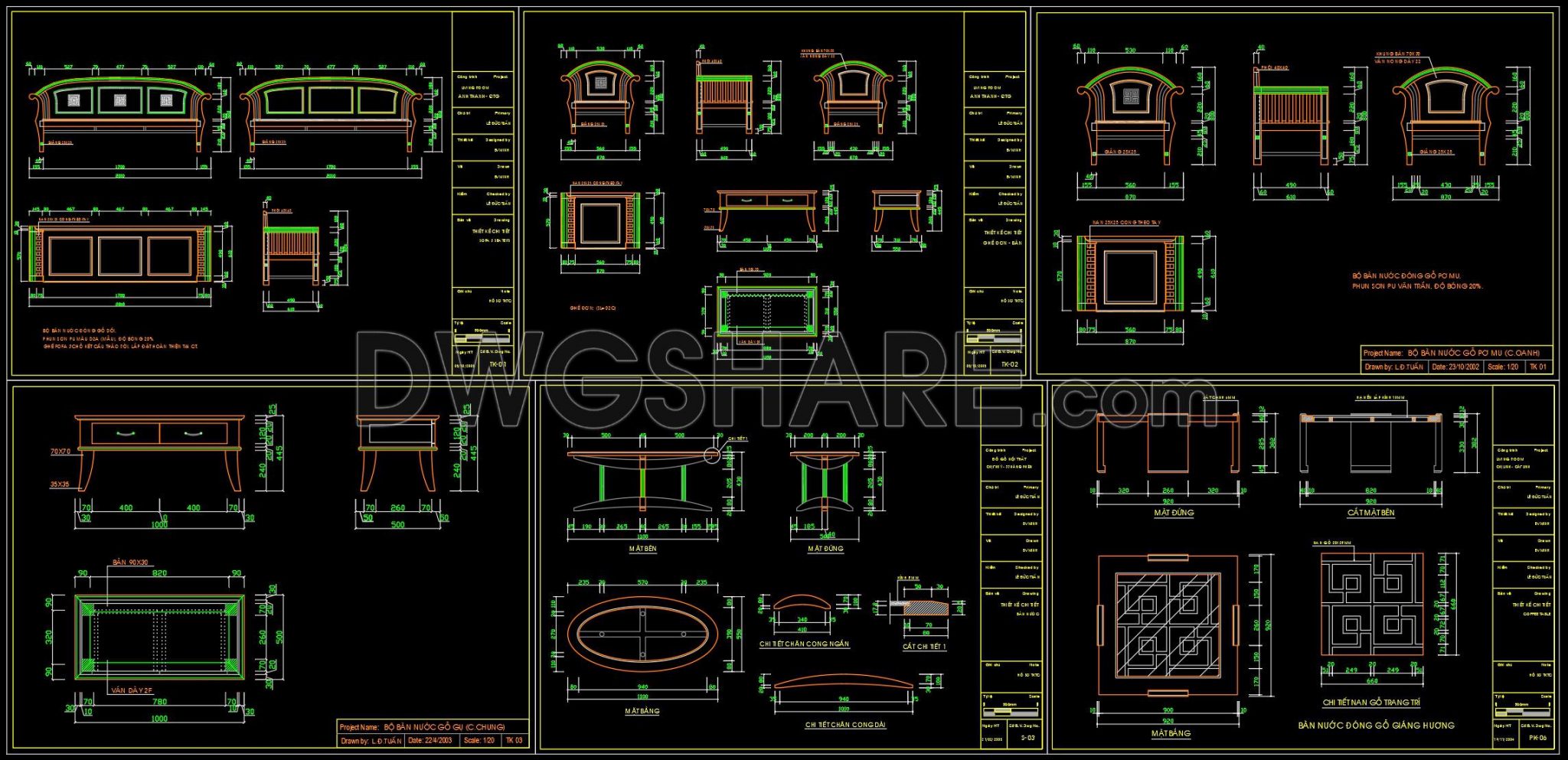 380. Free CAD File of Wooden Sofa Set – Detailed Living Room Furniture ...