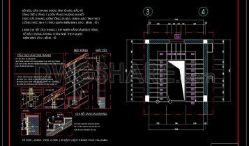 The detailed AutoCAD drawings of various types of staircases