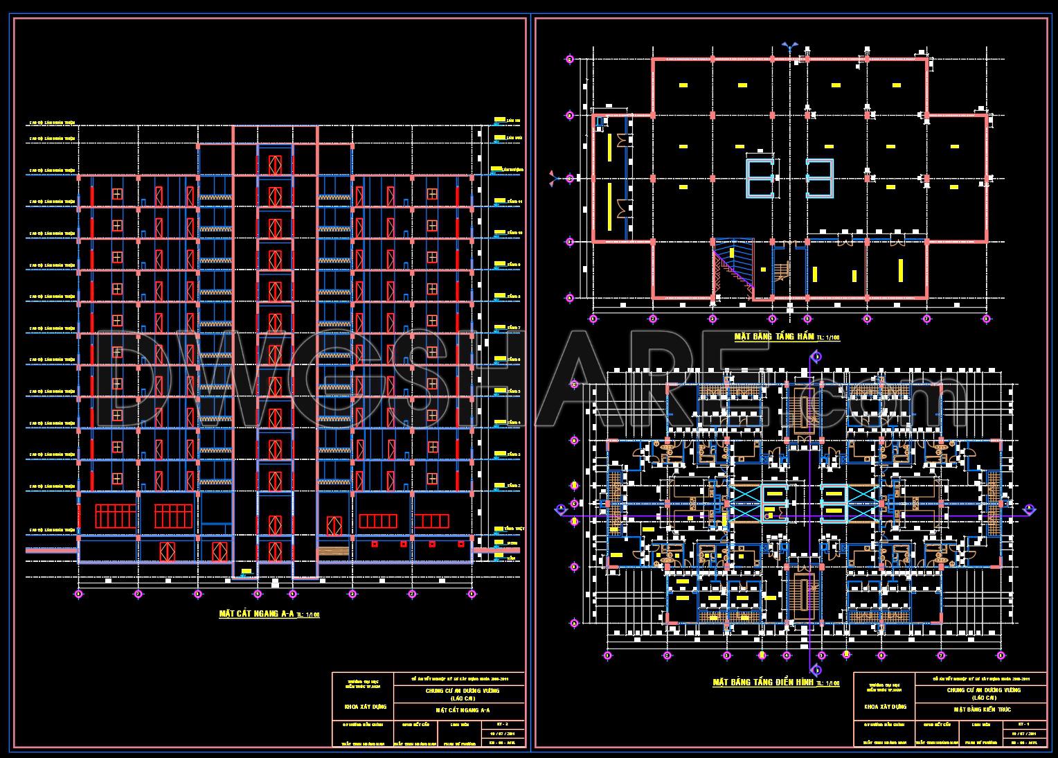 459. 12-Story Apartment Building Design Project – Full Architecture ...