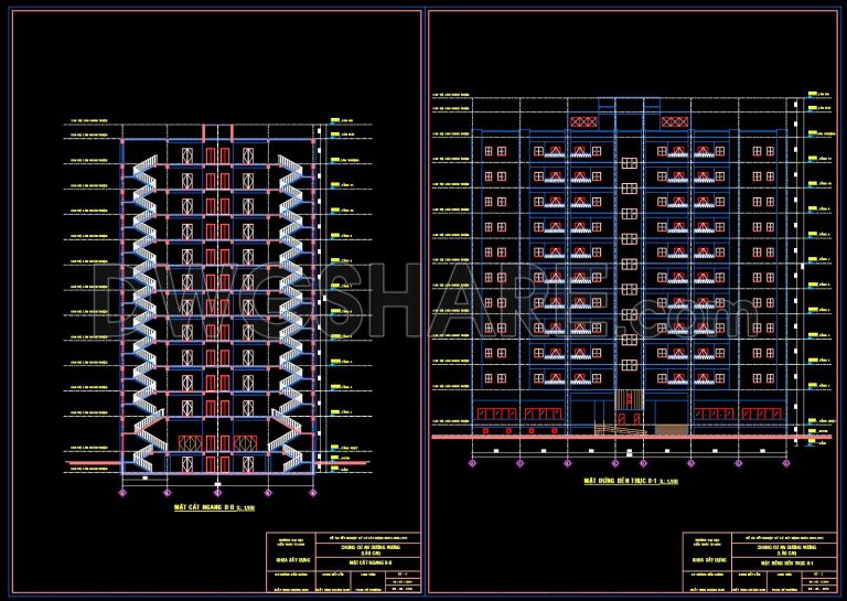 459. 12-Story Apartment Building Design Project – Full Architecture ...
