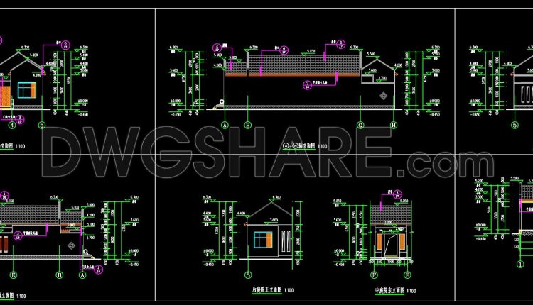 872. Download Free 1-story House Design Cad Drawing (10m X 19,8m) (2 ...