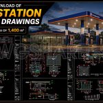 08. Download Of Gas Station Design Drawings With A Total Area Of 1,400 ...