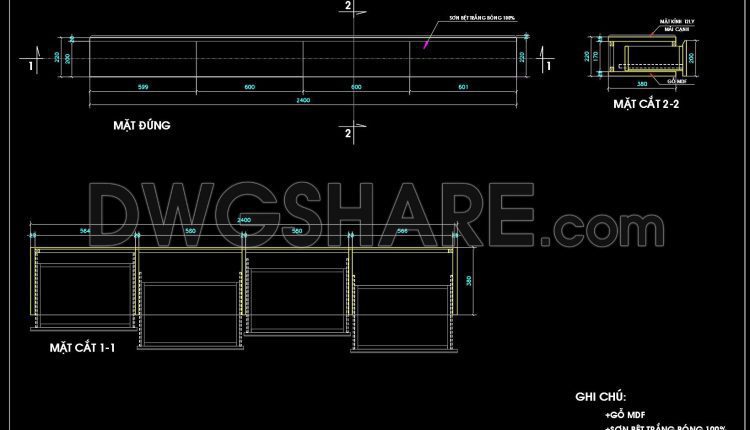 134. Download Free CAD Drawing of Living Room Console Table Design (1 ...