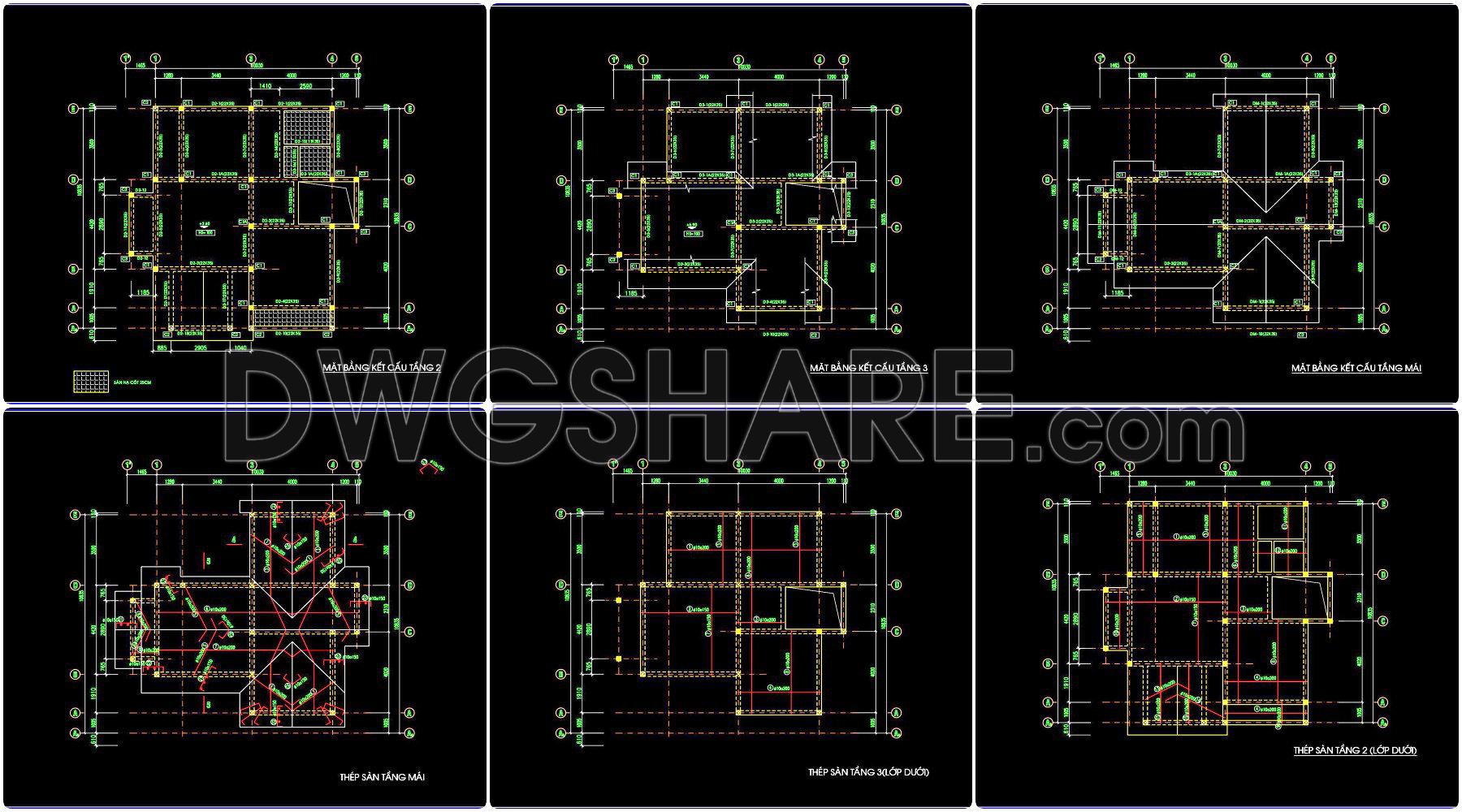 412. Free Download of Structural CAD Drawings for 10m x 10m Reinforced ...