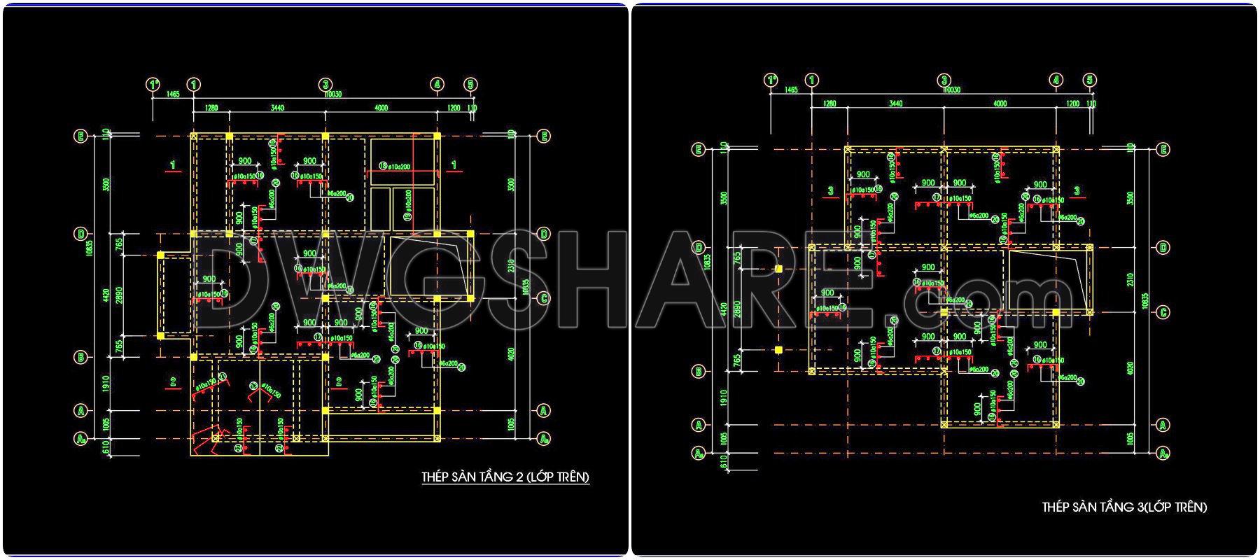 412. Free Download of Structural CAD Drawings for 10m x 10m Reinforced ...
