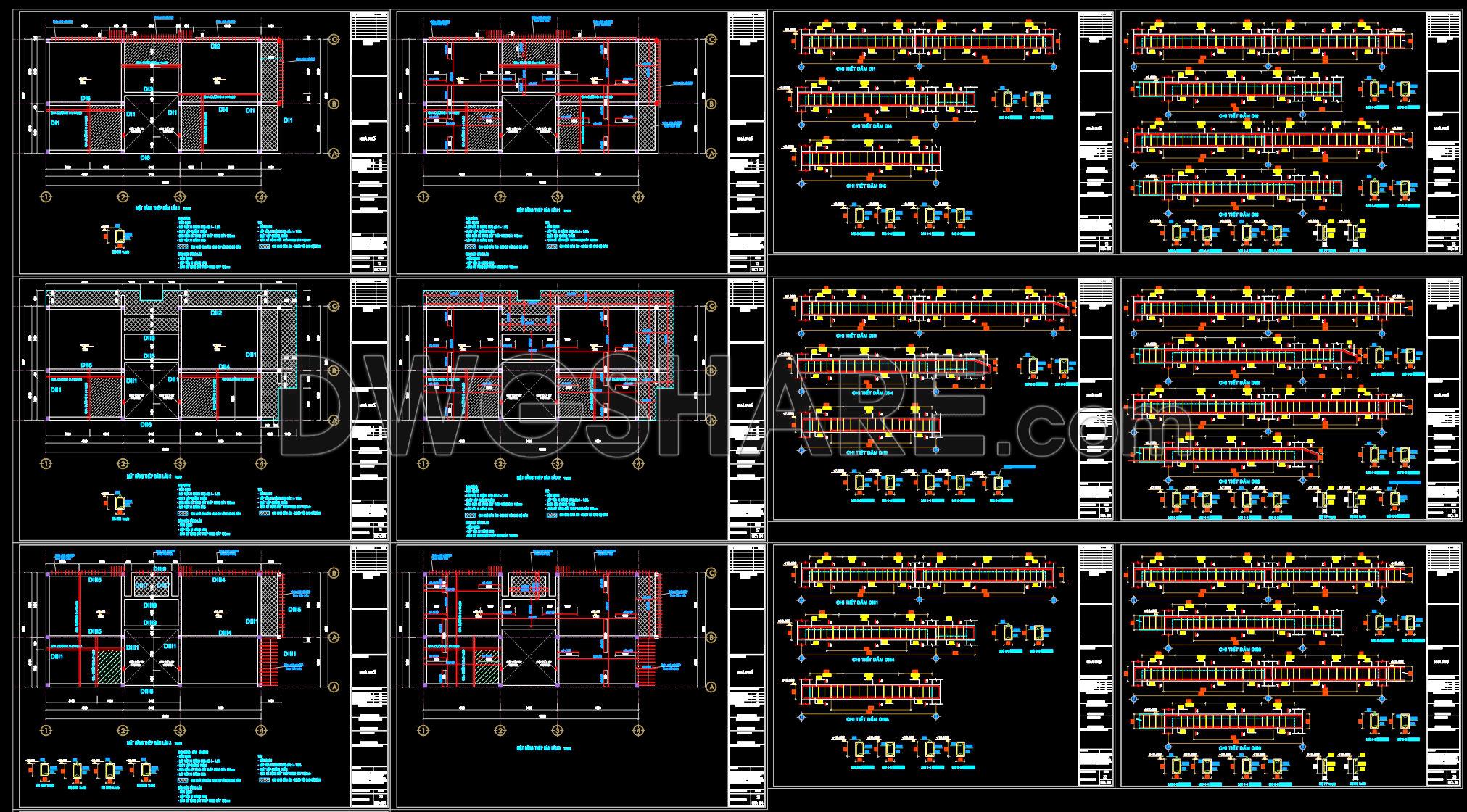 413. Free Download of Structural CAD Drawings for 6.9m x 13m Reinforced ...