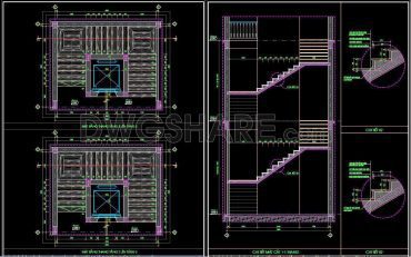 426. Detailed Staircase CAD Plans for Townhouses – Free Download Now