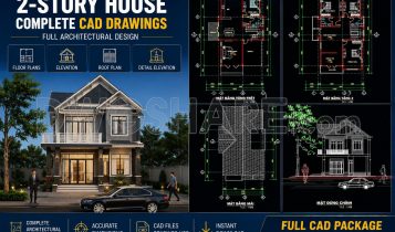 Download free architectural CAD drawings for Townhouses, Villas