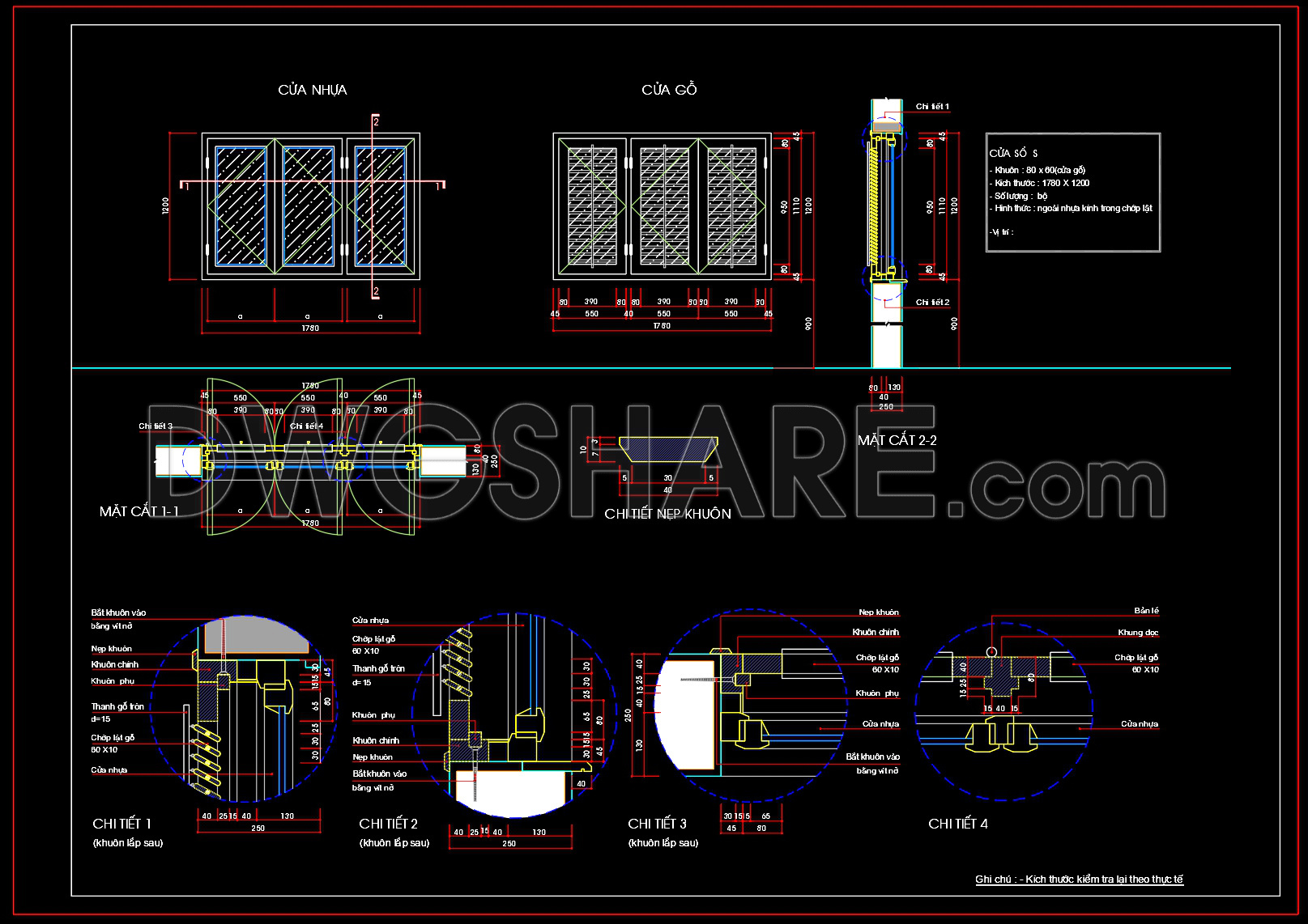 847. Free CAD Drawing of Double-Layer Window – Glass & uPVC Louver Design