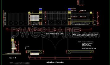 AutoCAD drawings for gate and fence designs for download