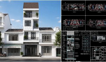 Download free architectural CAD drawings for Townhouses, Villas