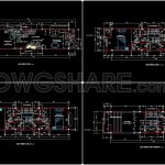 446. Architectural CAD Drawings for a 4m x 15m Modern 4-Storey House (1 ...