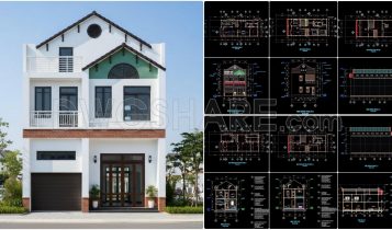 Download free architectural CAD drawings for Townhouses, Villas