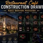 66. Restaurant Café CAD Construction Drawings – Full Design Package (1 ...