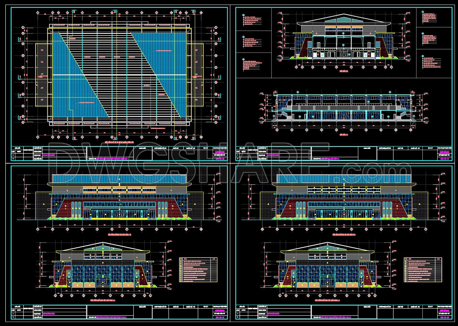 67. Download CAD Drawings of Indoor Football Field Project