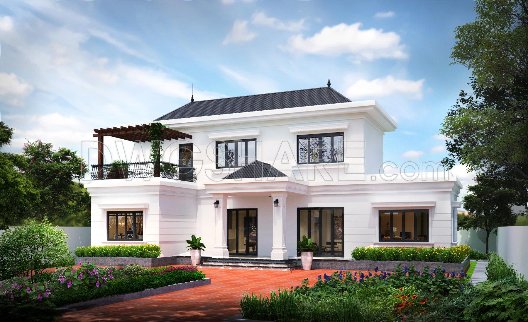 894. 2-Story Family House Concept Design – CAD Drawings & 3D Renders